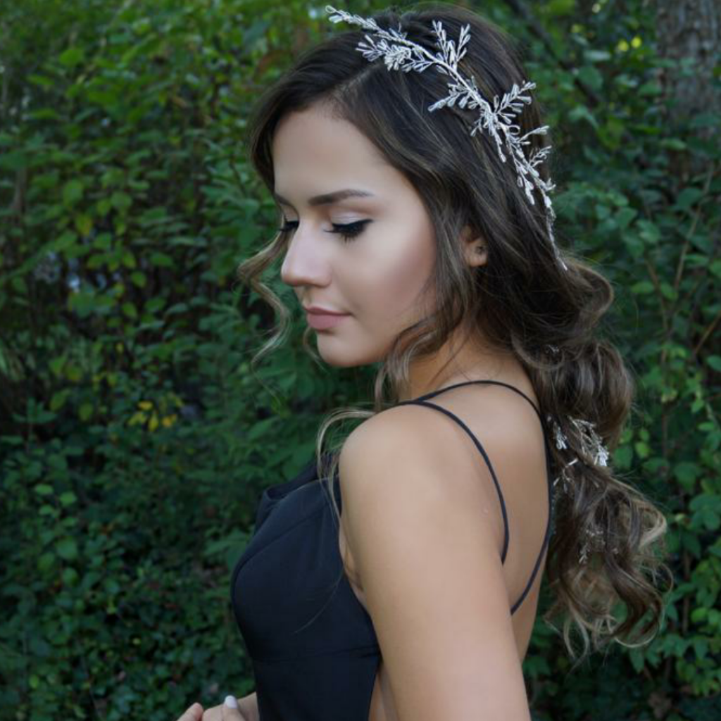 Twining and Winding Ivy Inspired Braided Hair Vine – Pink Pewter