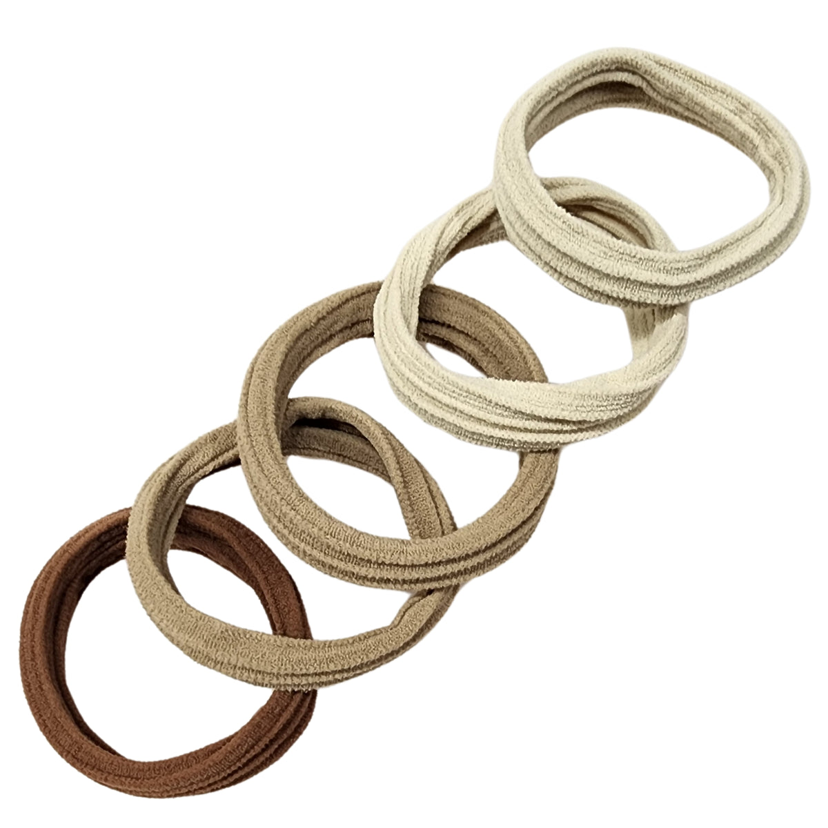 Gentle Cotton Comfort Hair Ties in Cylinder (5pc) – Pink Pewter