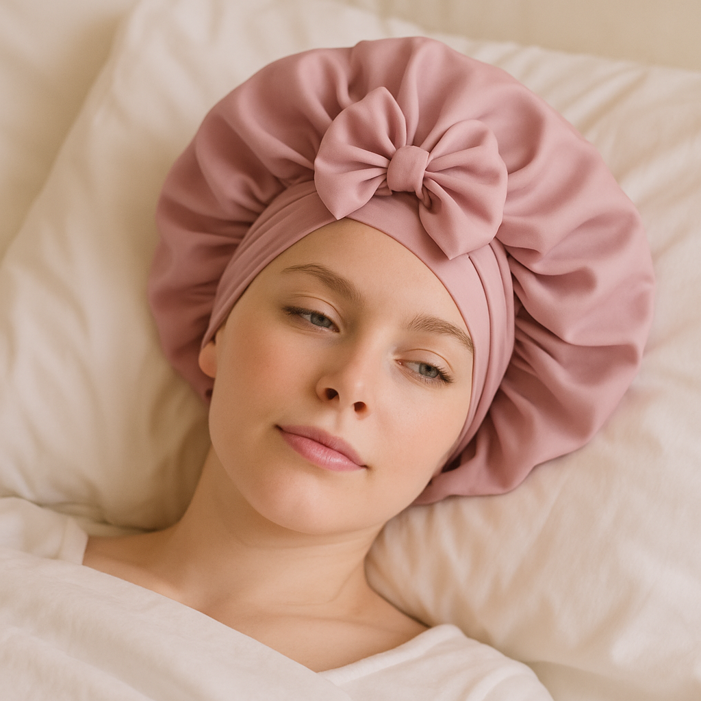 Satin Luxe Double-Lined Hair Bonnet – Pink Pewter