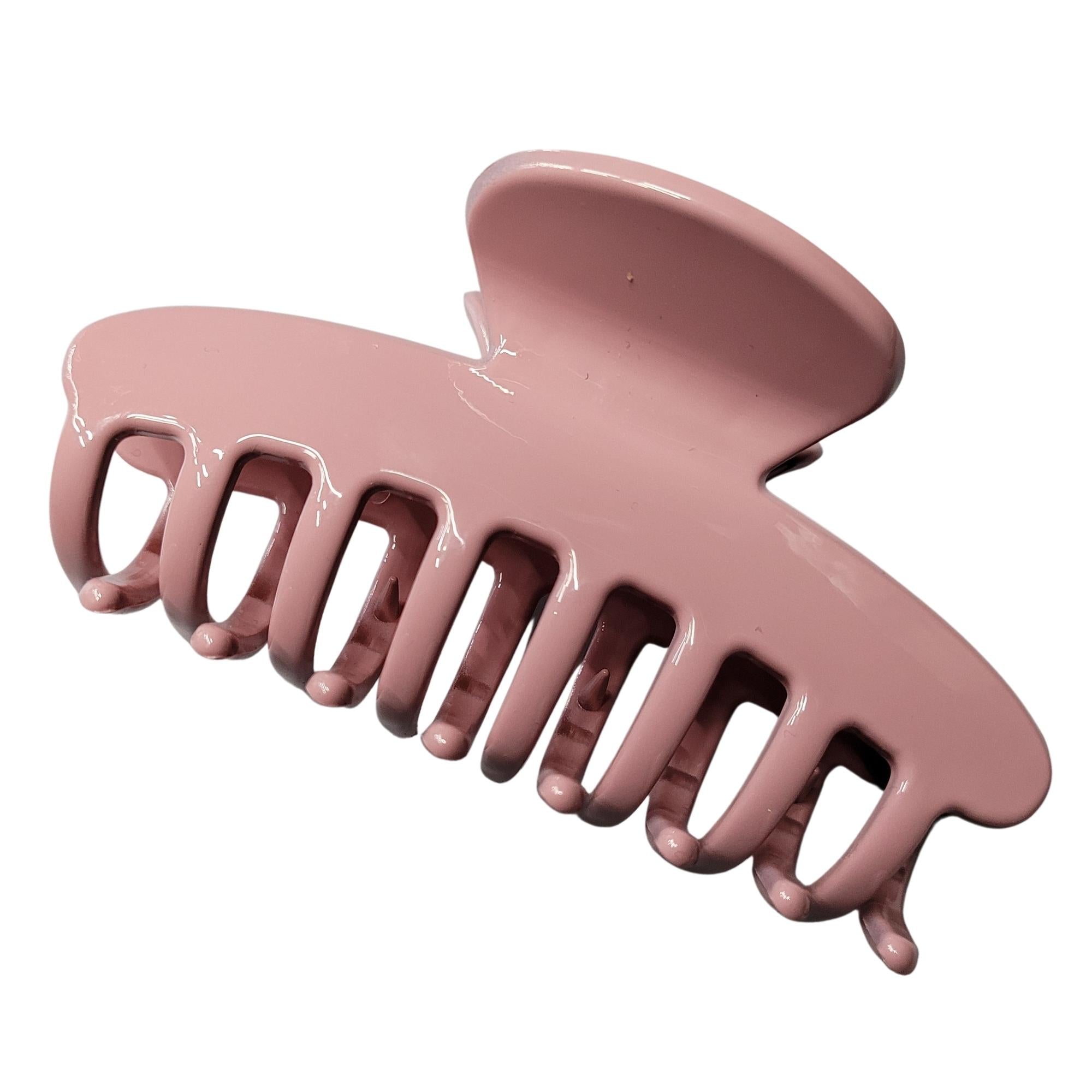 Pinza para el pelo con garra brillante Pink Pewter