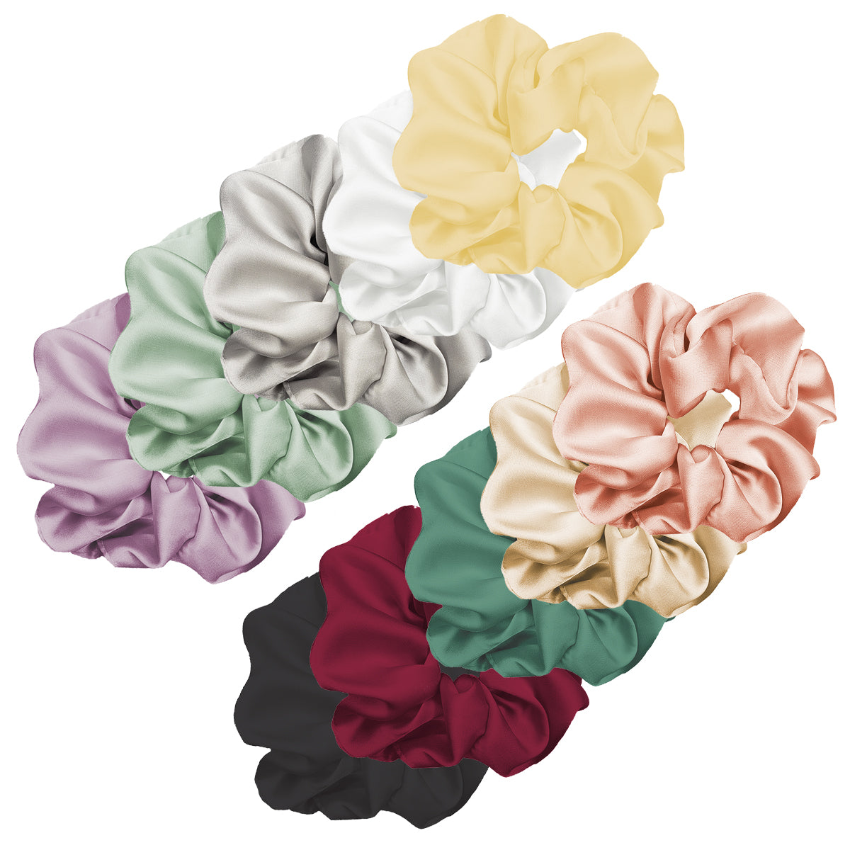 Luxe Plush Scrunchie - Smoothie Pack (10pcs) – Pink Pewter